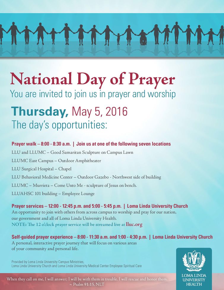 National Day of Prayer ~ Prayer Walk | Events - Loma Linda University ...